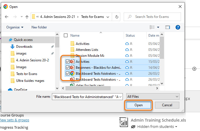 Upload files to the Course Content - Technology Enhanced Learning ...