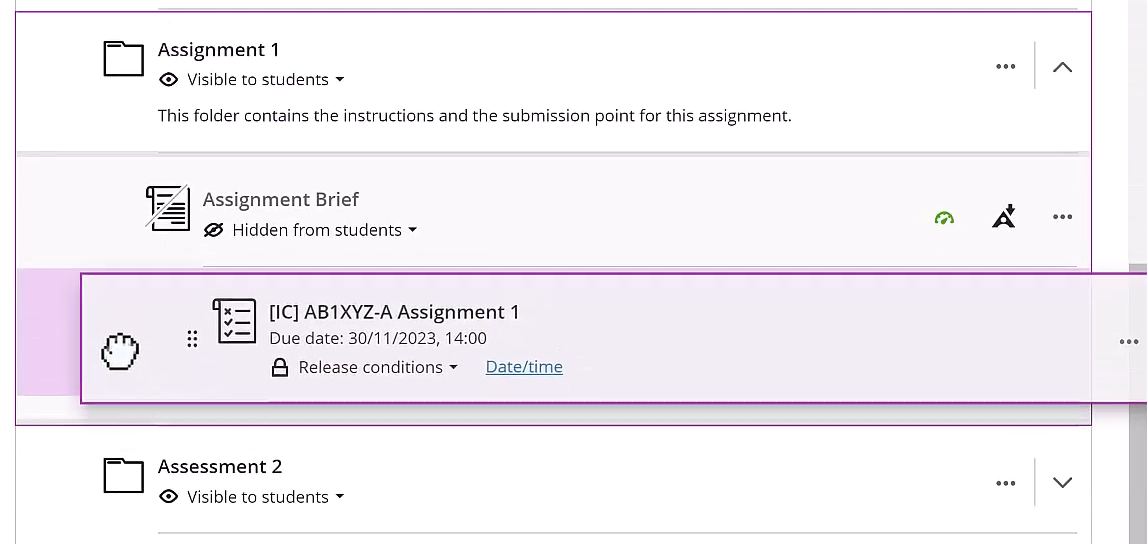 Editing An Ic Blackboard Assignment Technology Enhanced Learning