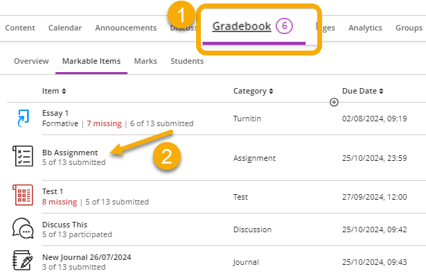 Marking With Blackboard Rubrics Technology Enhanced Learning Support